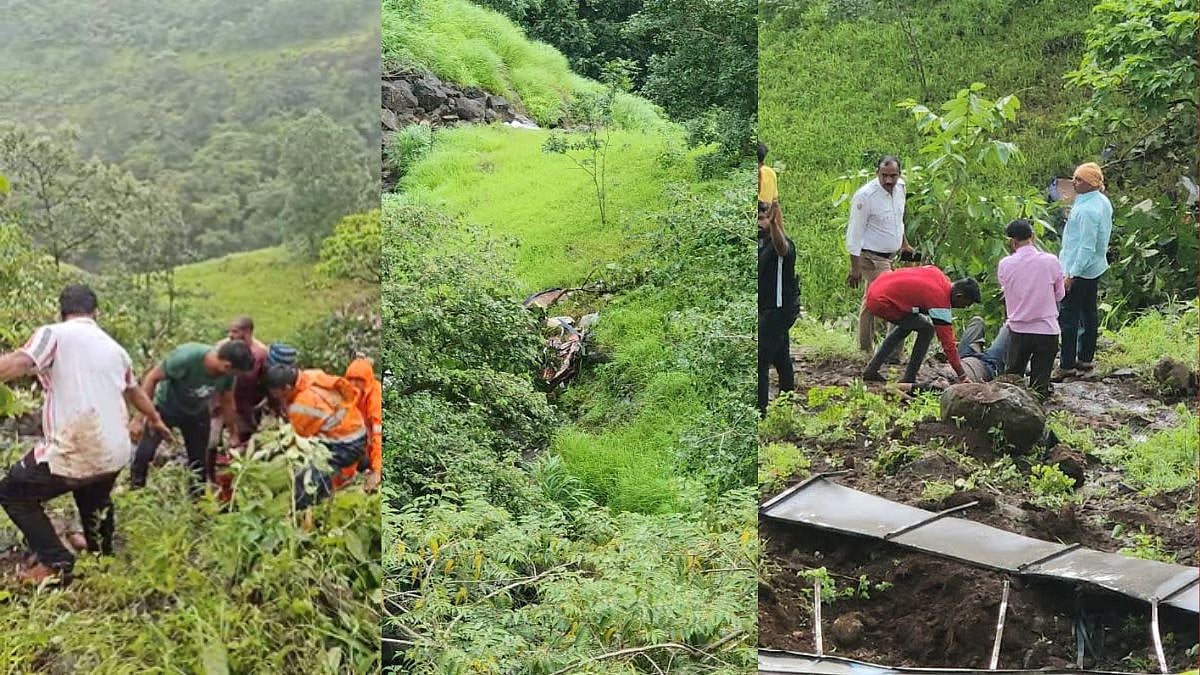 Nashik Accident : कसारा घाटात भीषण अपघात; वाहन थेट खोल दरीत कोसळलं, ५ जणांचा मृत्यू | VIDEO ...